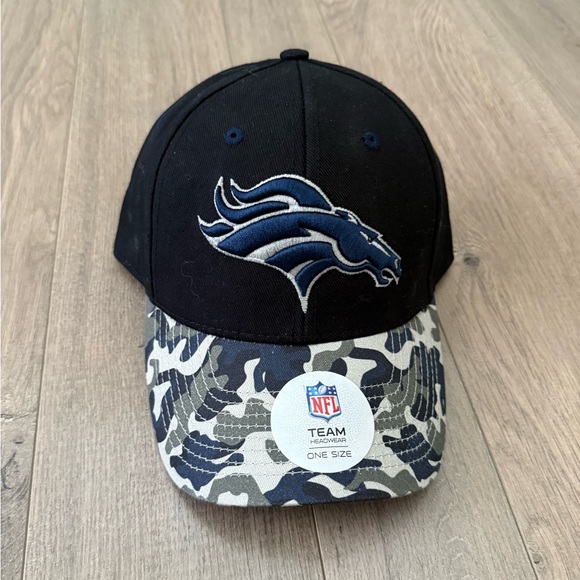 NFL | Accessories | Nfl Black And Blue Camo Denver Bronco Hat Nwt ...